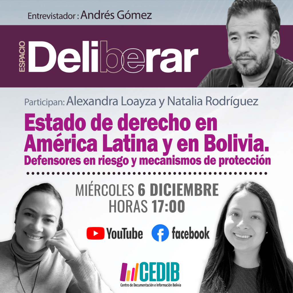 Deliberar: Estado de derecho en América Latina y en Bolivia. Defensores ...